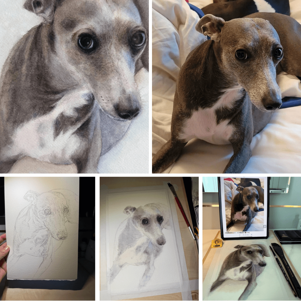 Custom Watercolor Portrait- Vertical Rectangle – Metis Grace